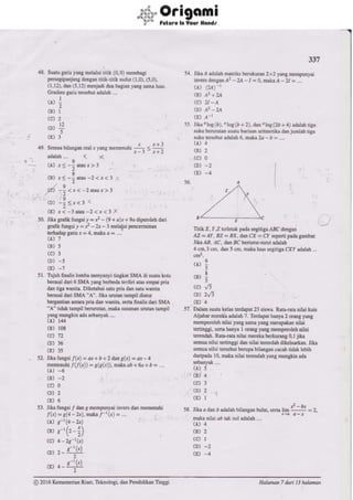 SOAL LATIHAN TKPA SBMPTN 2016 KODE 337 | PDF