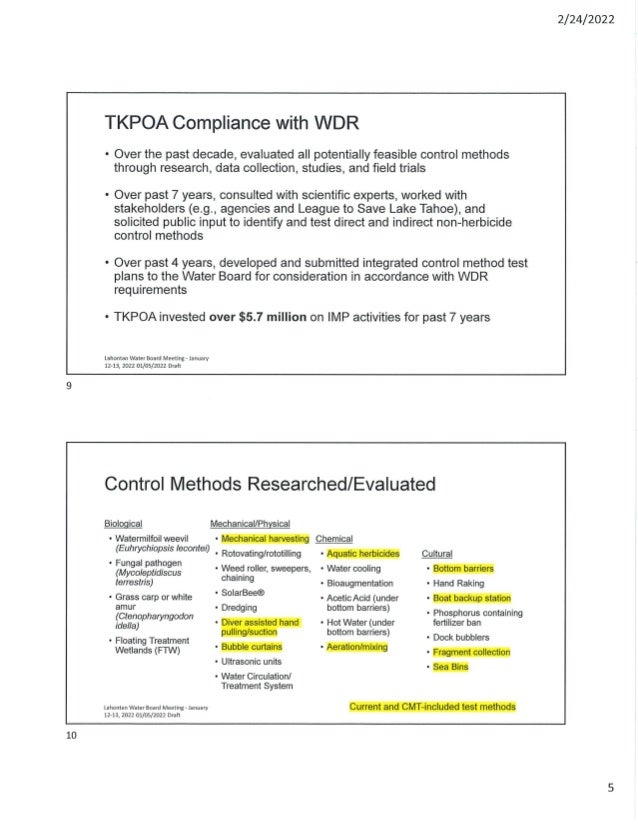 TKPOA Control Methods Test (CMT) Town Hall Forum 02 24-2022 | PDF