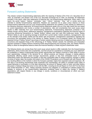 Teekay Corporation Q4-22 Earning Release Document | PDF