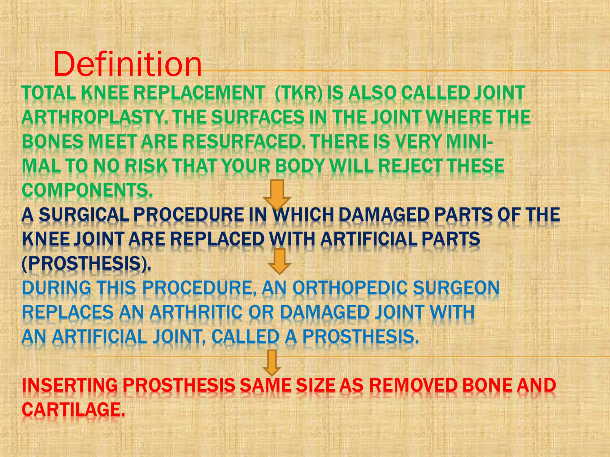 TOTAL KNEE REPLACEMENT | PPT