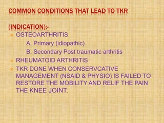 Total Knee Replacement (TKR) | PPT