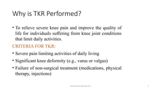 Role of physiotherapy in Total Knee Replacement.pptx | Physical Therapy ...