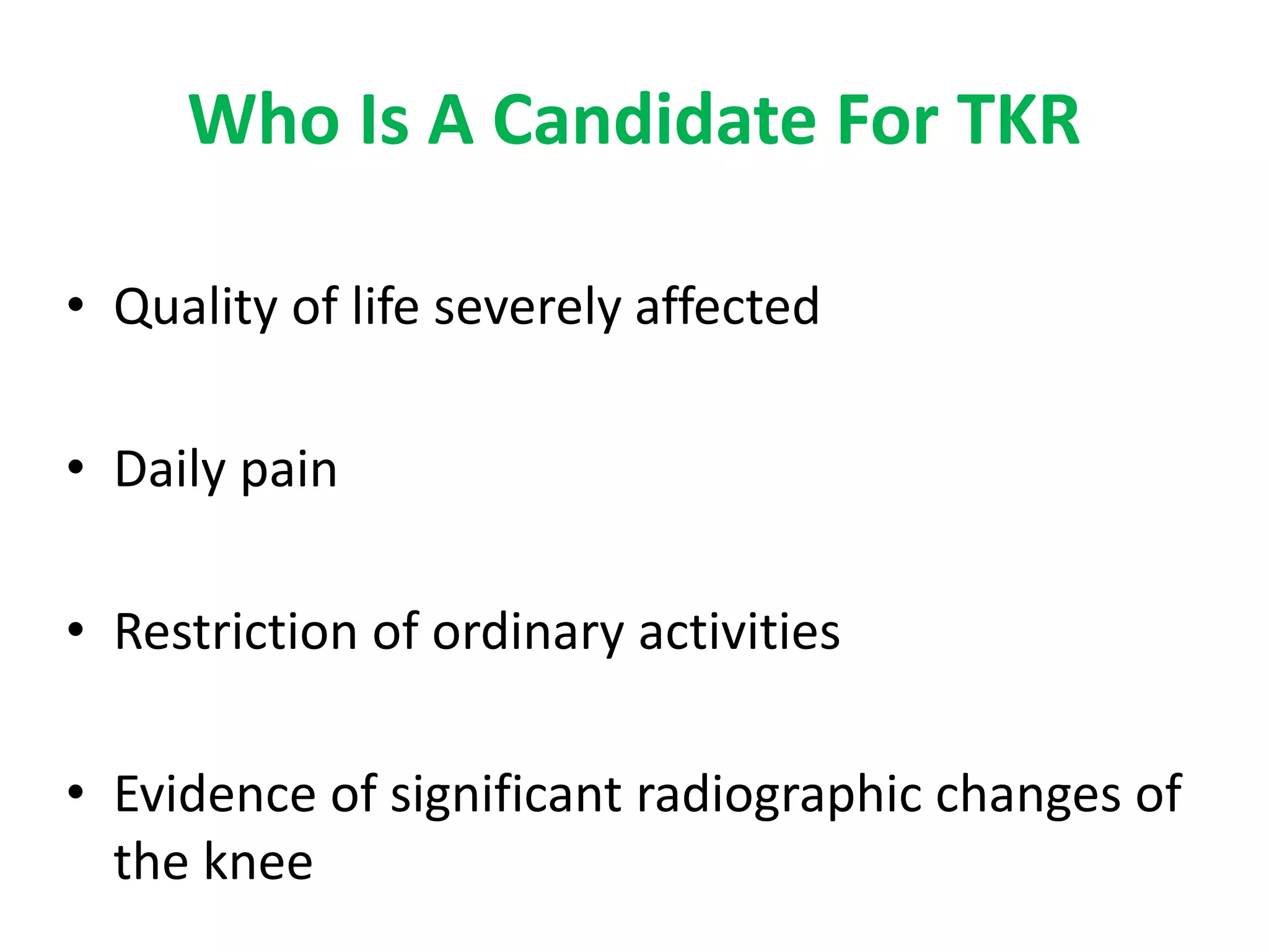 Tkr by dr. saumya agarwal | PPTX