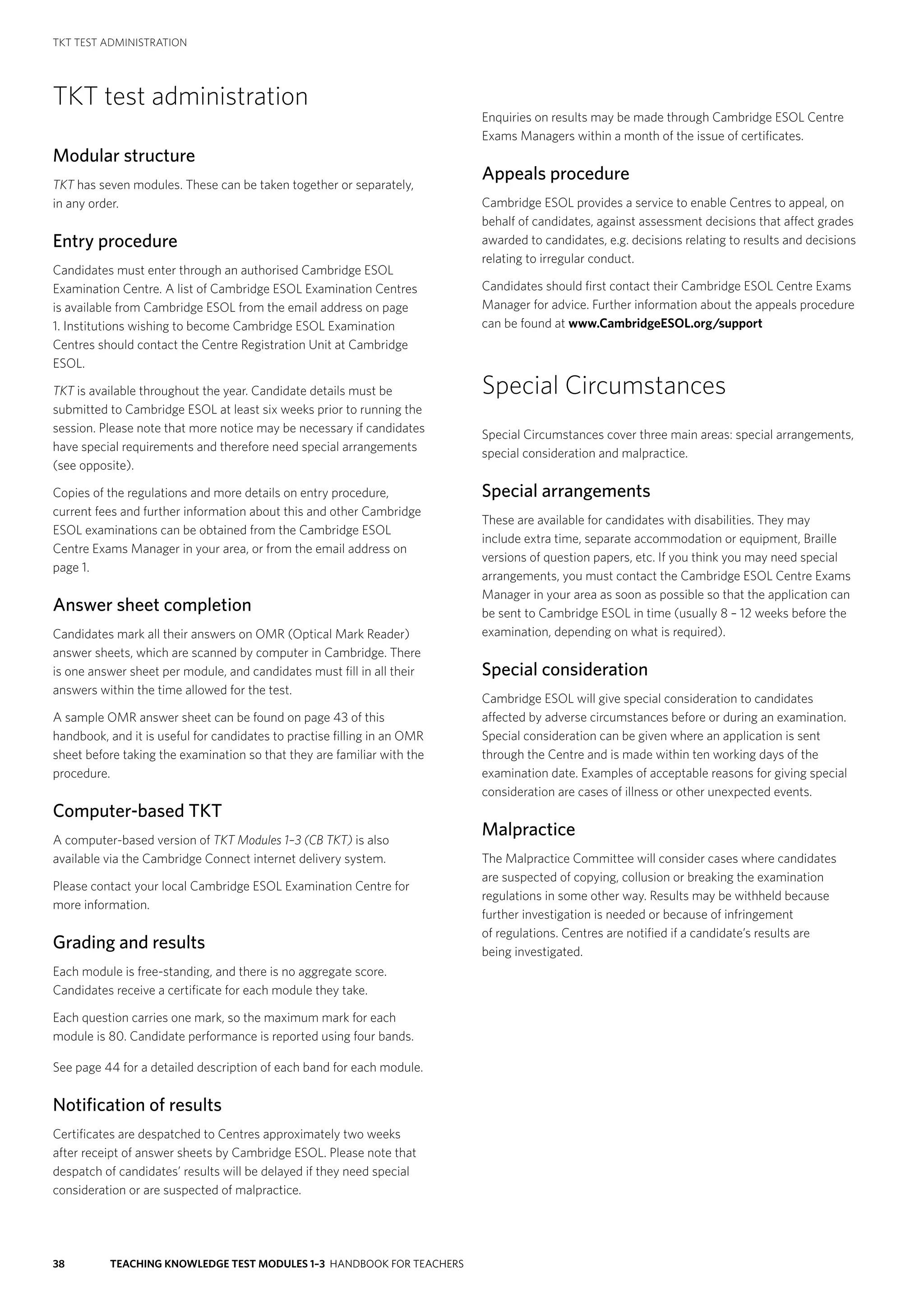 Tkt 1-3-handbook | PDF