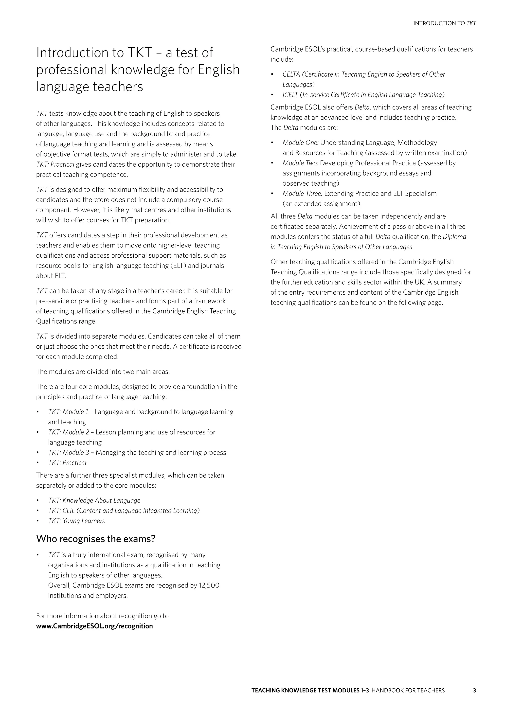 Tkt 1-3-handbook | PDF