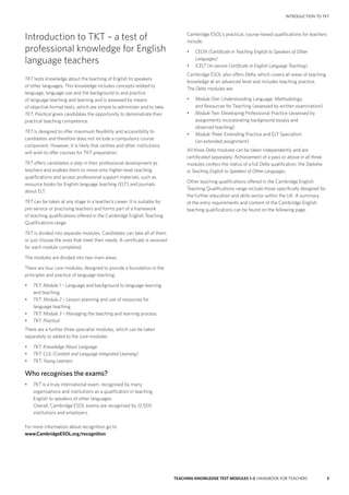 Tkt 1-3-handbook | PDF