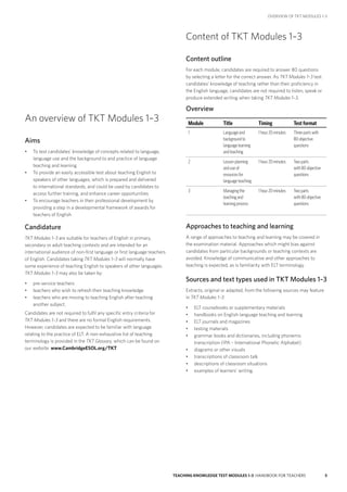 Tkt 1-3-handbook | PDF