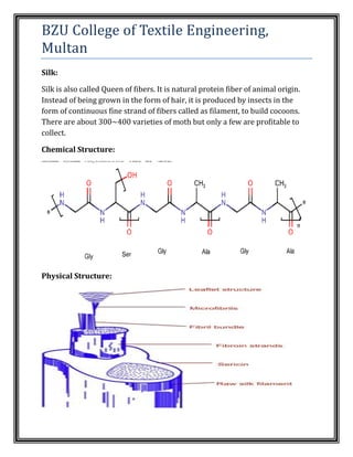 Chemical and Physical Structures of Natural Polymer Fibers | PDF | Gardening | Home & Garden