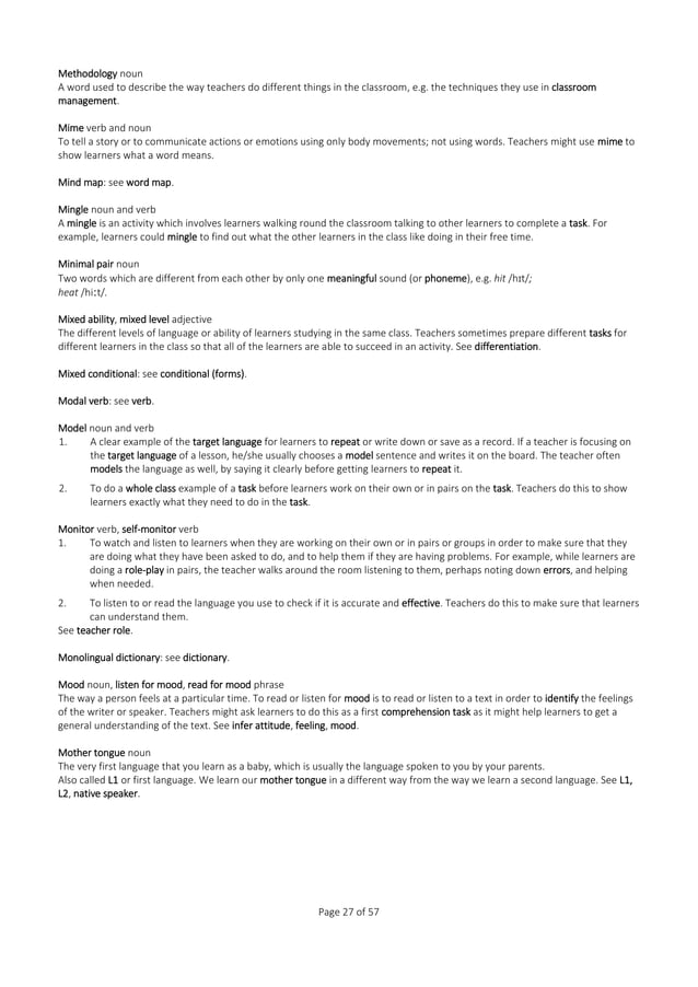 Tkt glossary-document | PDF