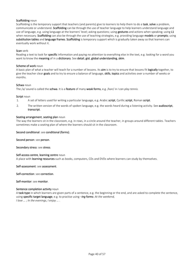 Tkt glossary-document | PDF