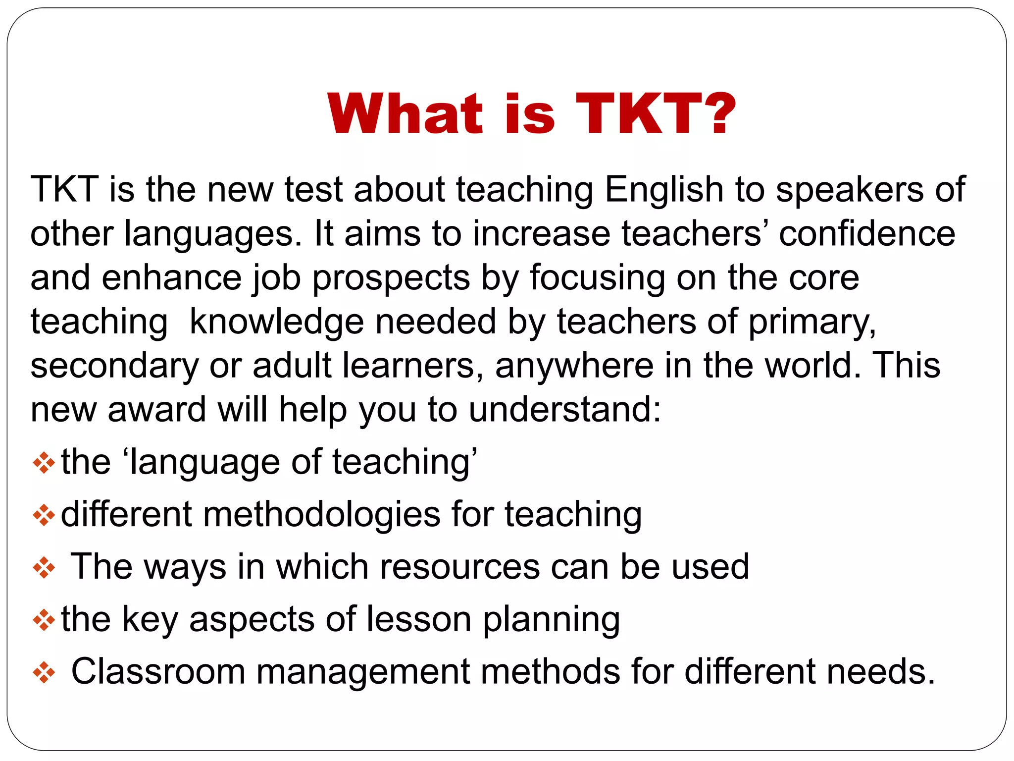 Tkt description | PPT