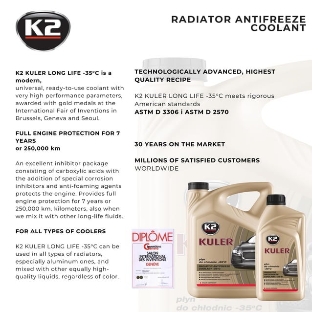 K2 KULER | Universal coolant with very high operating parameters | PDF ...