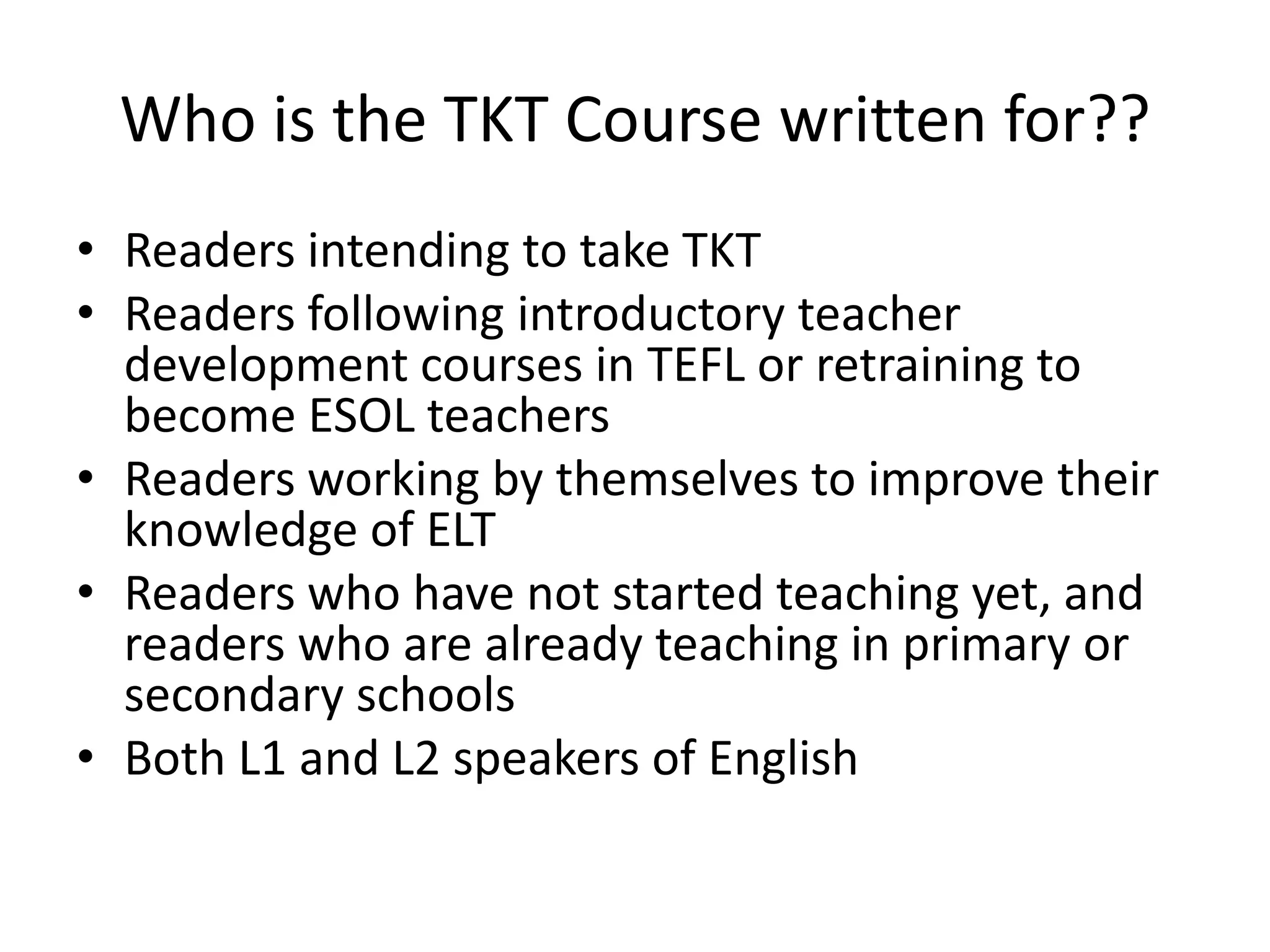 TKT presentation | PPTX