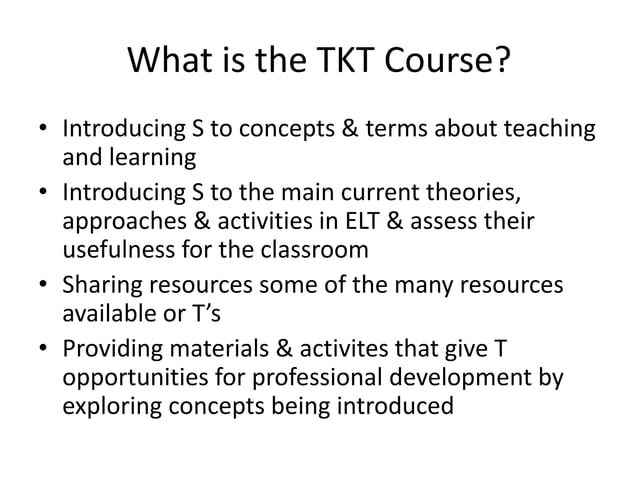 TKT presentation | PPTX | Educational Assessment | Education