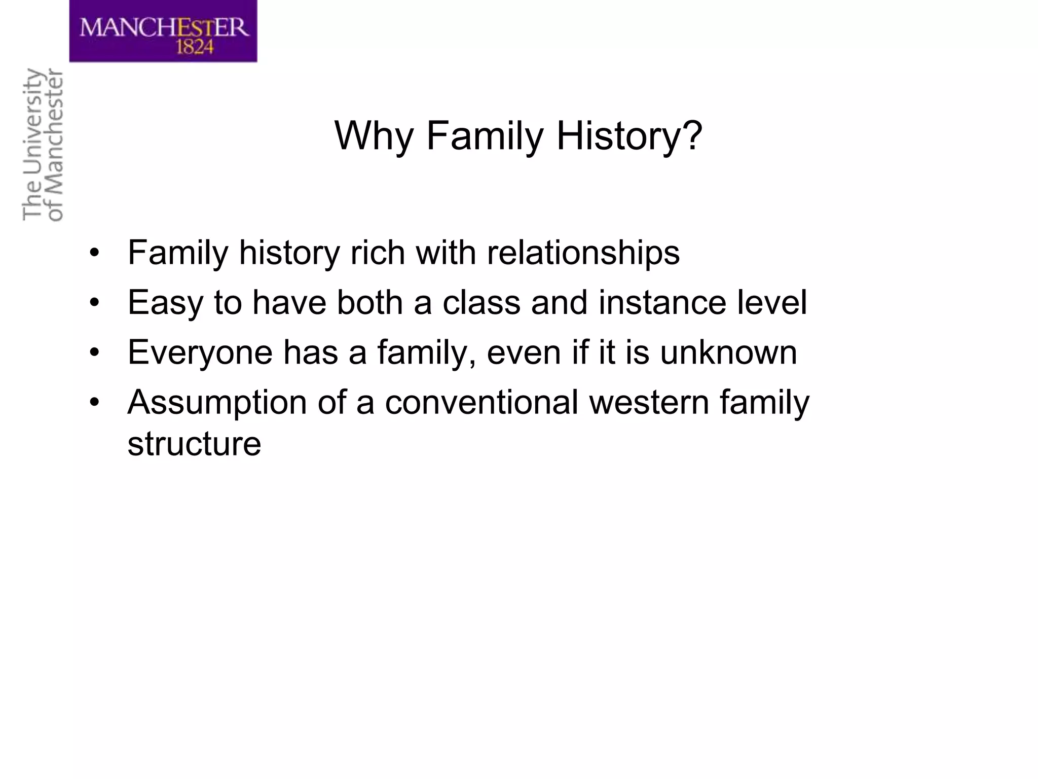 Properties and Individuals in OWL: Reasoning About Family History | PPT