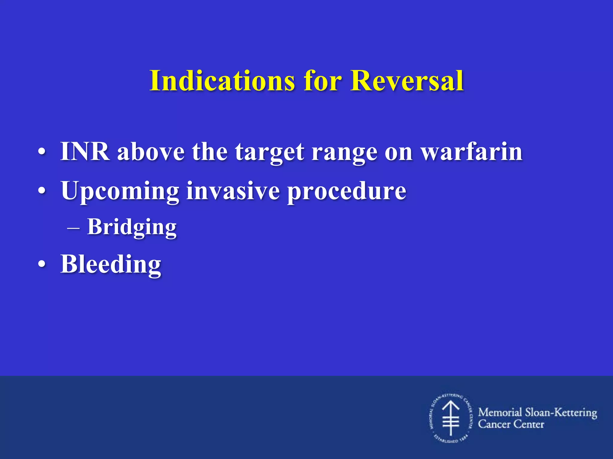 Anticoagulant Reversal | PDF