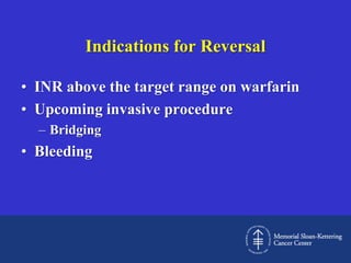 Anticoagulant Reversal | PDF