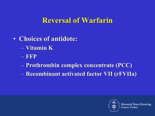 Anticoagulant Reversal | PPT