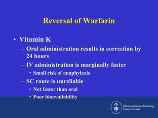 Anticoagulant Reversal | PPT