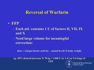 Anticoagulant Reversal | PPT