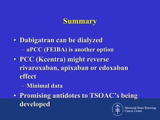 Anticoagulant Reversal | PPT