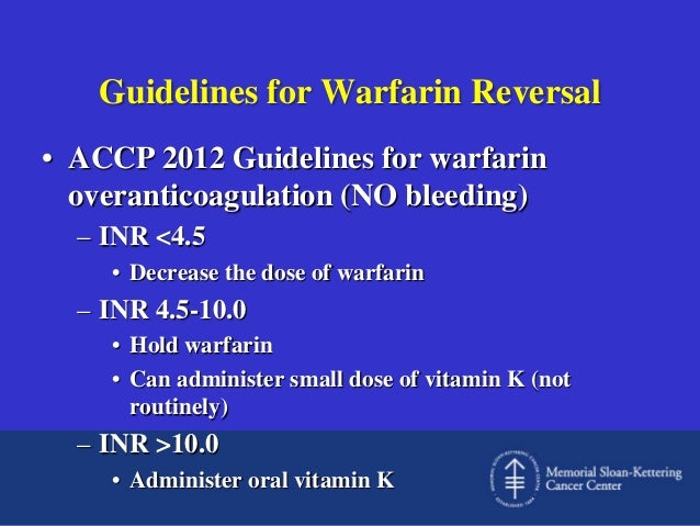 Anticoagulant Reversal