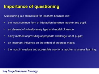 T&L Questioning | PPT