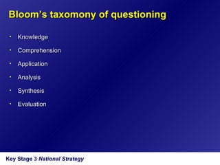 T&L Questioning | PPT
