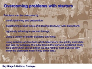 T&L Starters | PPT | Homework and Study | Education