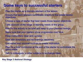 T&L Starters | PPT | Homework and Study | Education