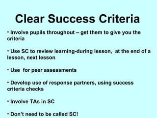 T&l using self & peer assessment strategies | PPT