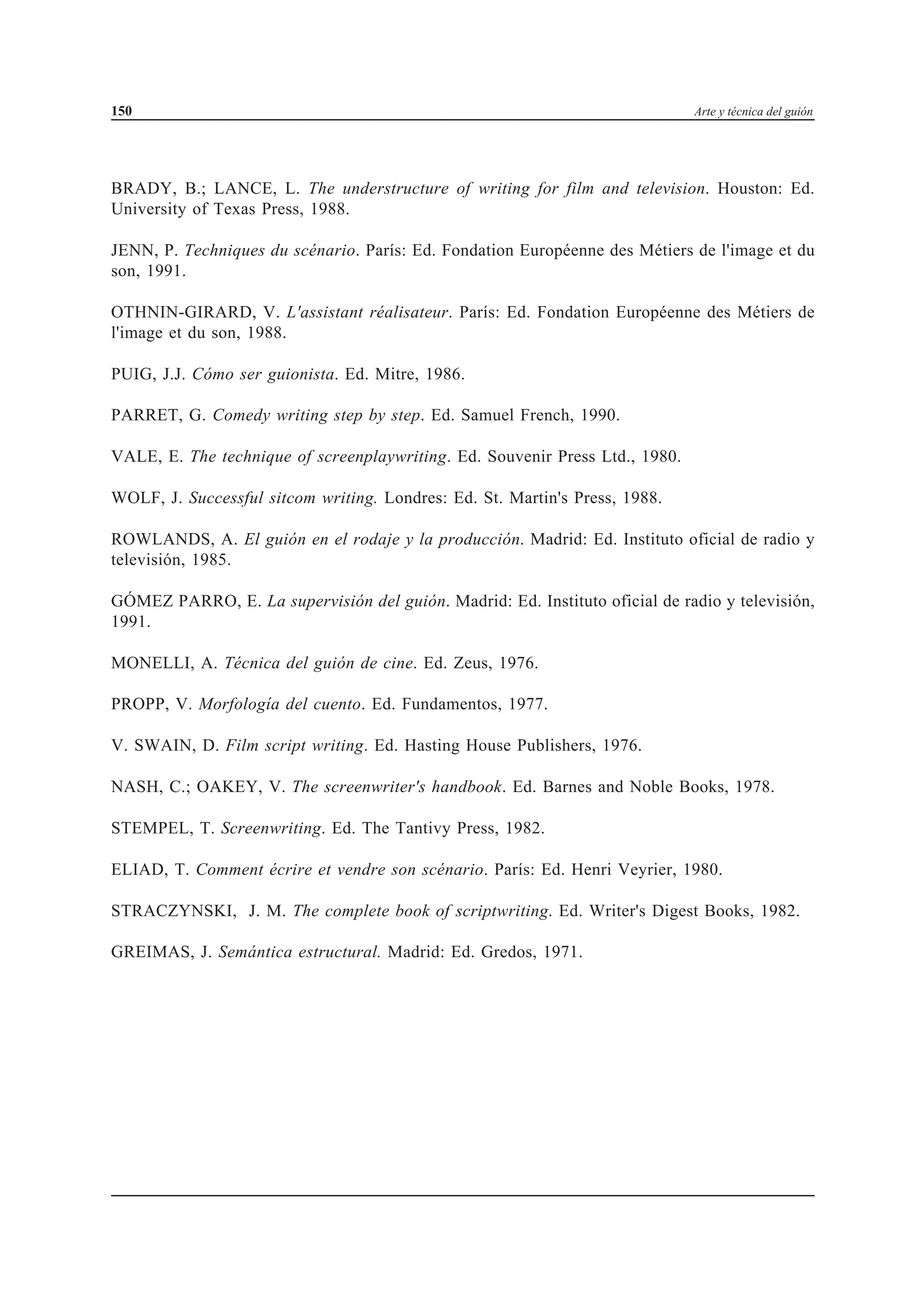 Arte y Tecnica del Guión 1 | PDF