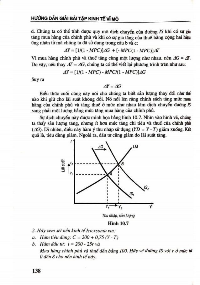 huong dan giai bai tap kinh te vĩ mô phan 2 | PDF
