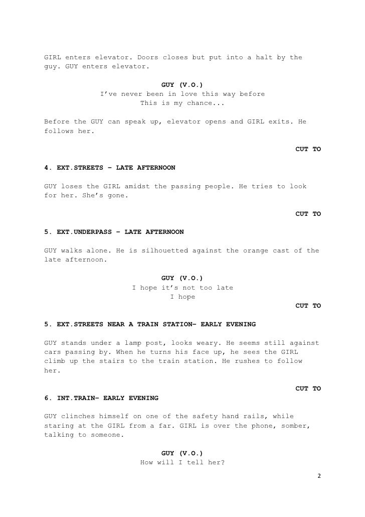 Sample Script Format