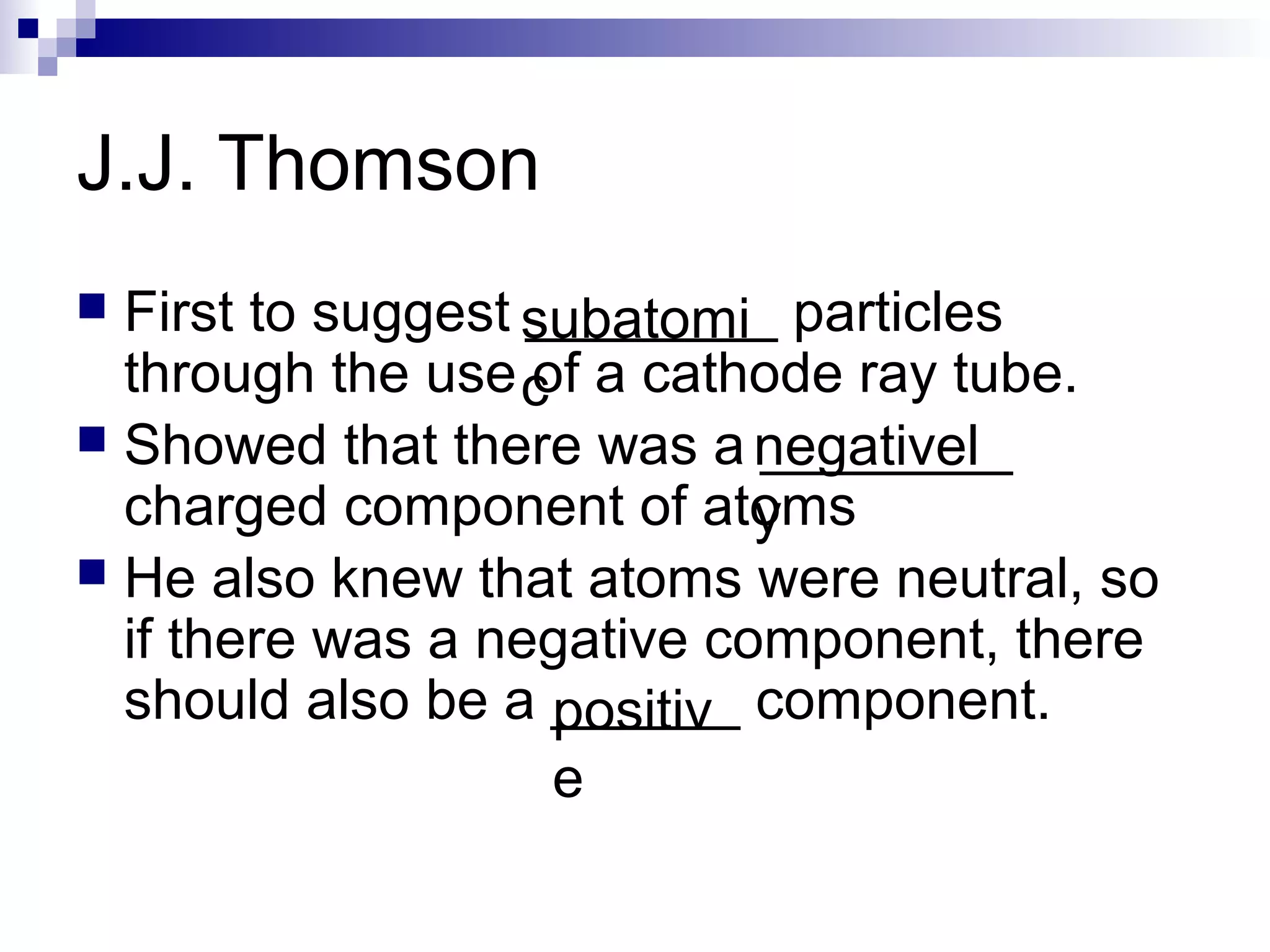 History of Atomic Structure | PPT