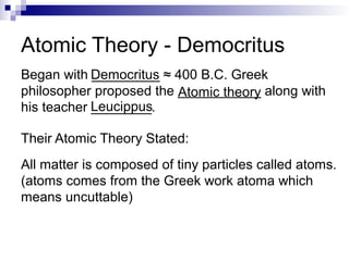 History of Atomic Structure | PPT