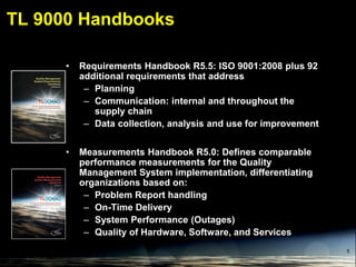 TL 9000 Today & Benefit of PDR | PDF