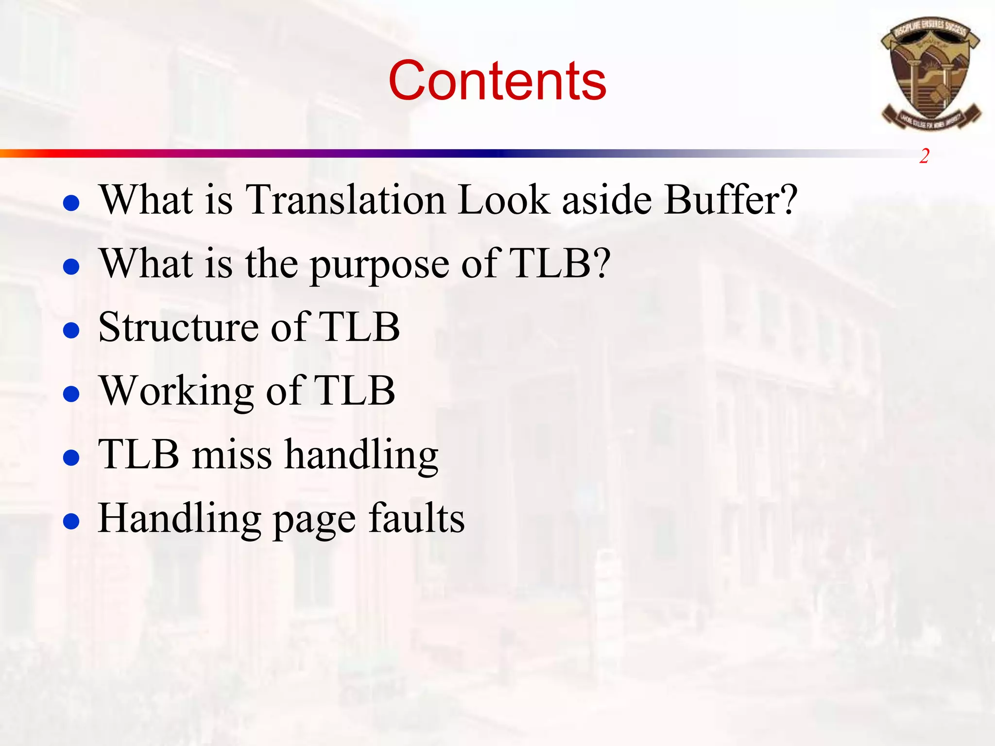 Translation Look Aside buffer | PPTX