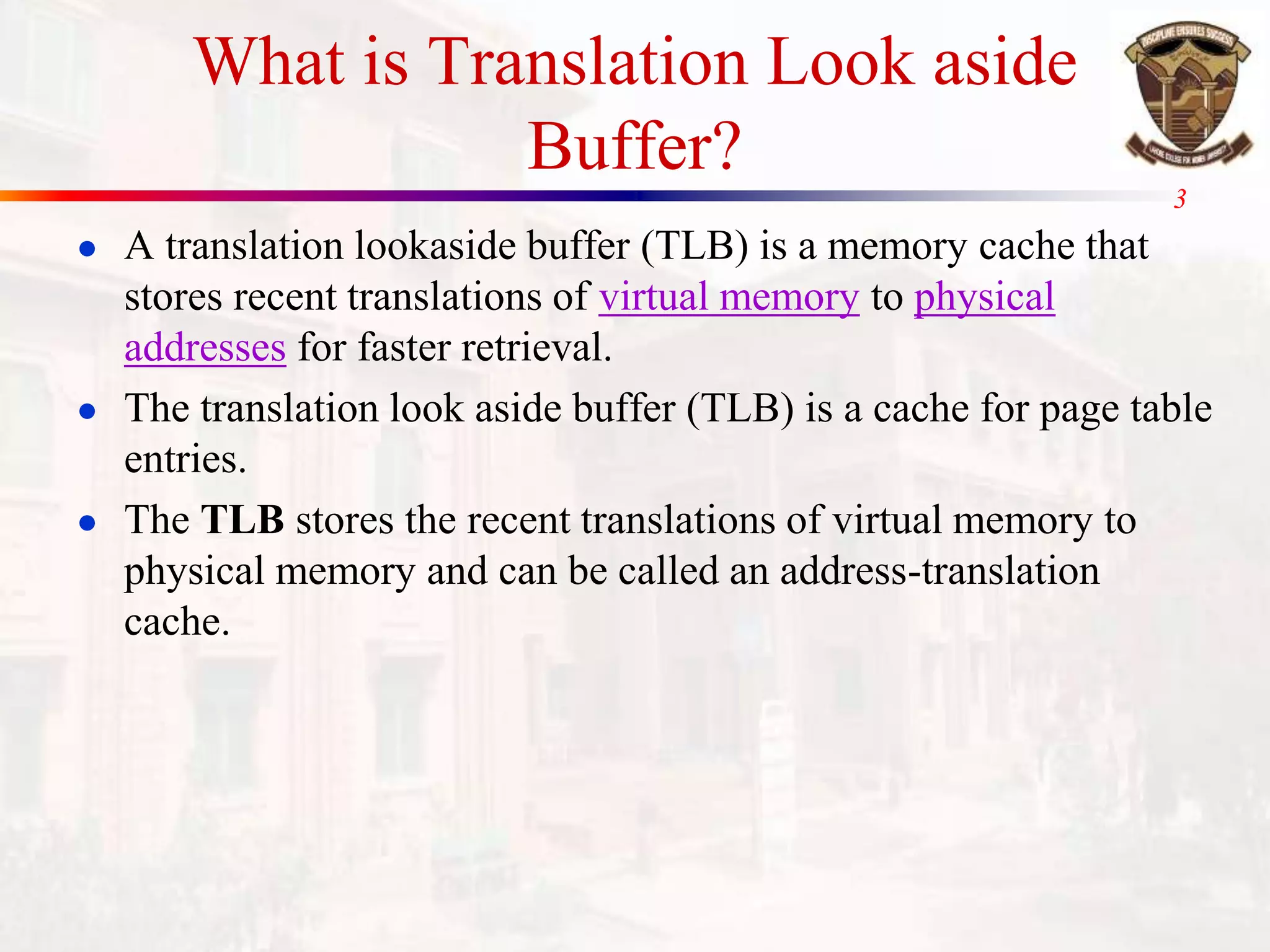 Translation Look Aside buffer | PPTX