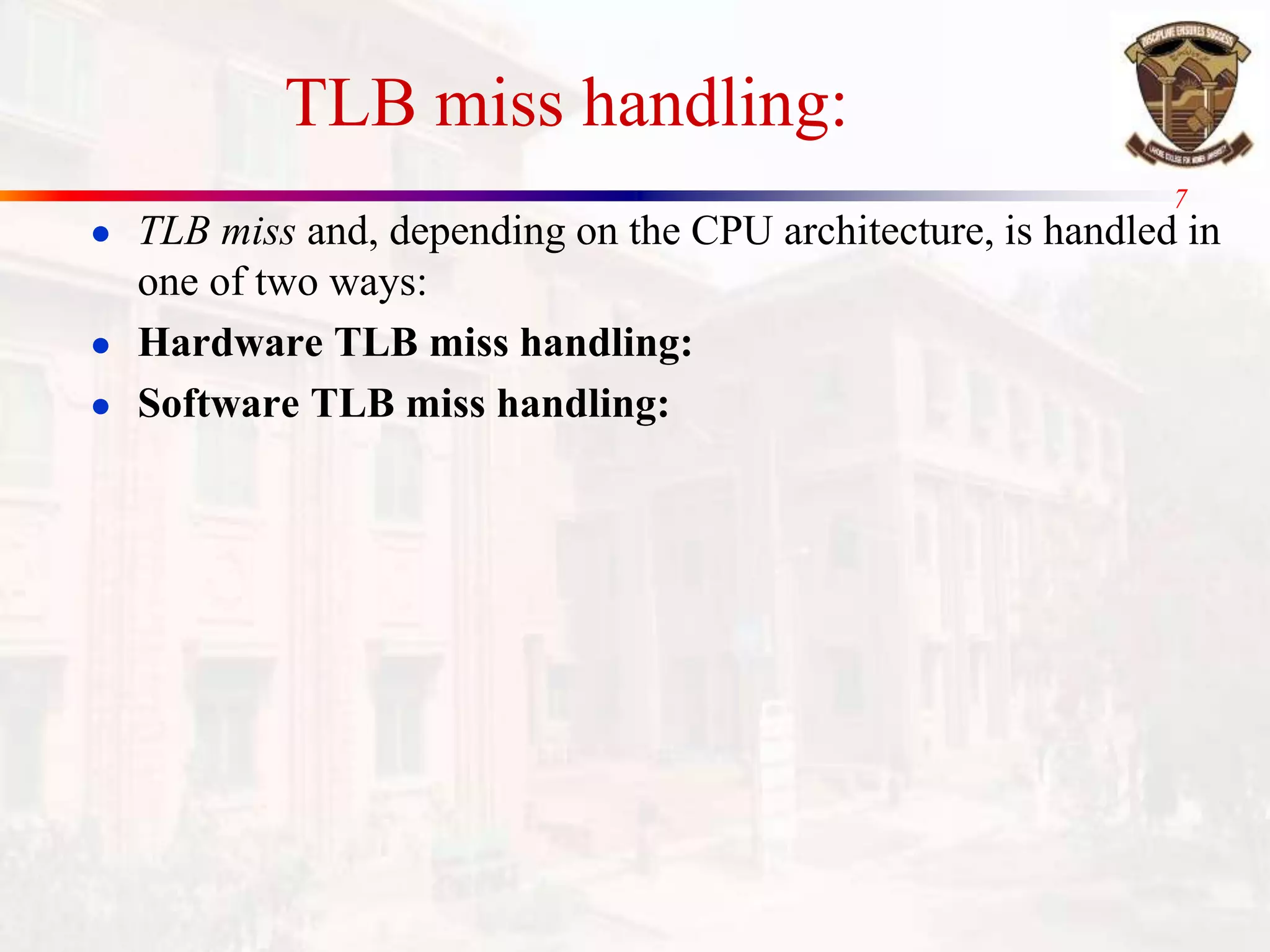 Translation Look Aside buffer | PPTX