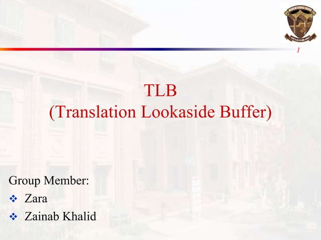 Translation Look Aside buffer | PPTX