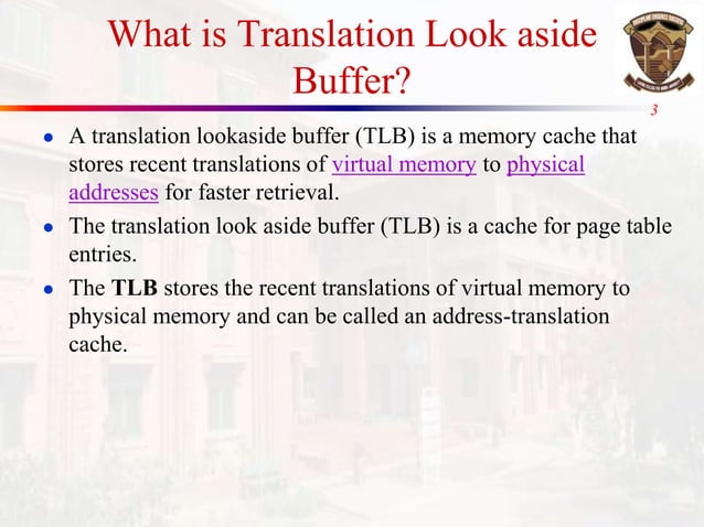Translation Look Aside buffer | PPTX