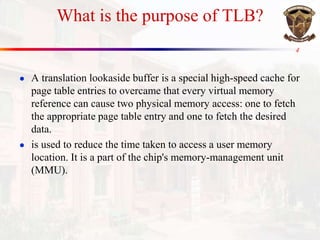 Translation Look Aside buffer | PPTX