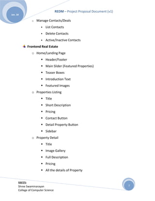 The real Estate Project Proposal Reprot | PDF