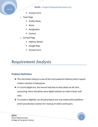 The real Estate Project Proposal Reprot | PDF