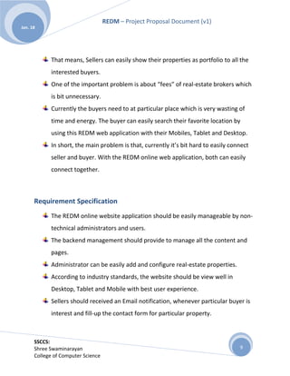 The real Estate Project Proposal Reprot | PDF