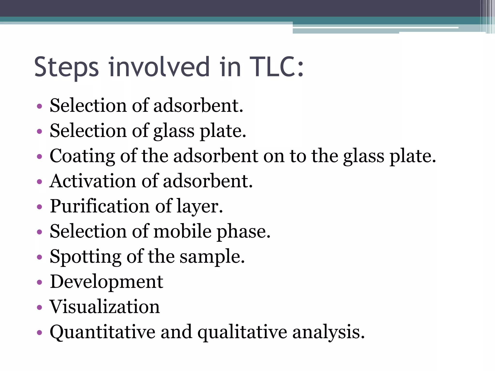 Thin layer chromatography- instrumental analysis. | PPTX