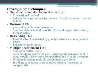 Thin layer chromatography- instrumental analysis. | PPTX
