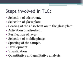 Thin layer chromatography- instrumental analysis. | PPTX
