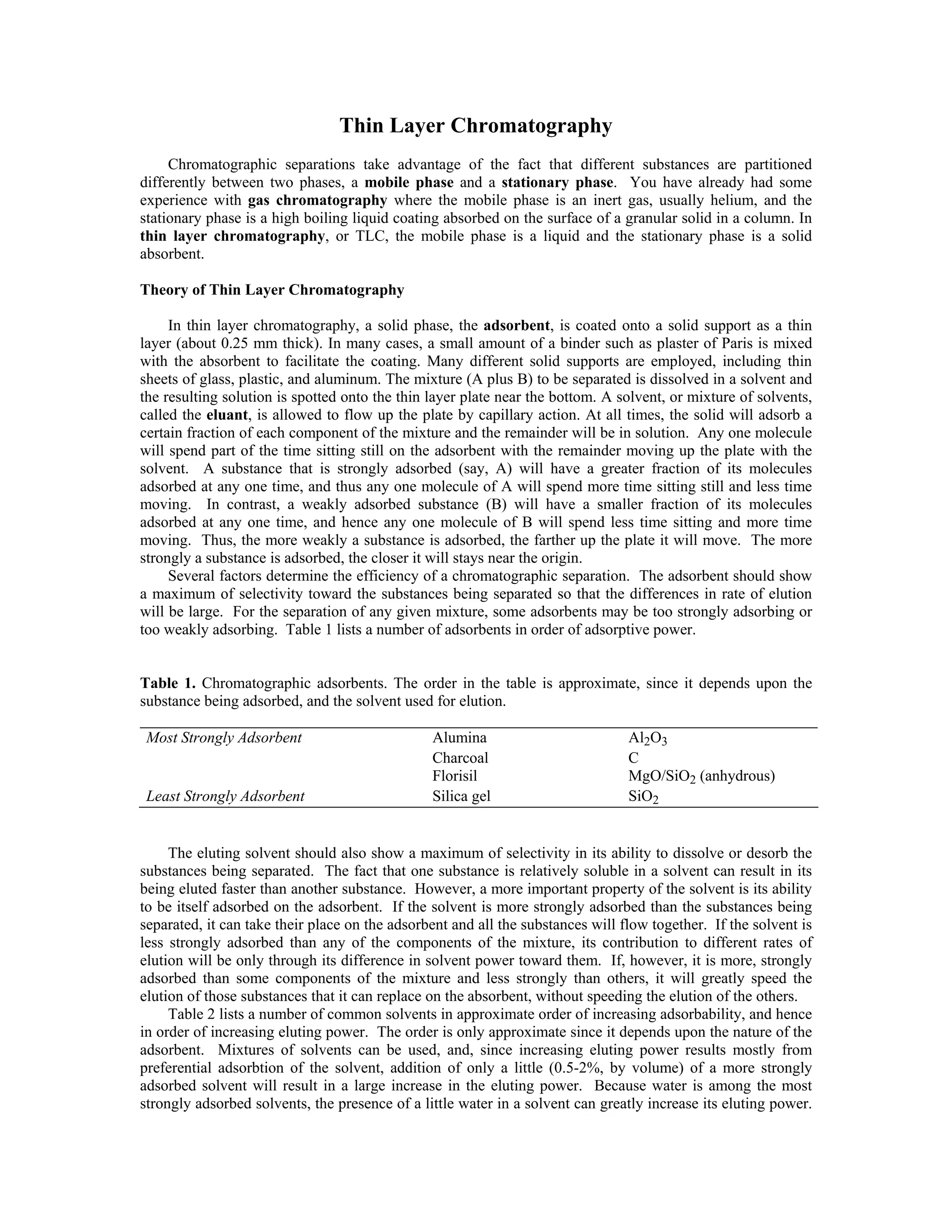 Thin layer chromatography | PDF